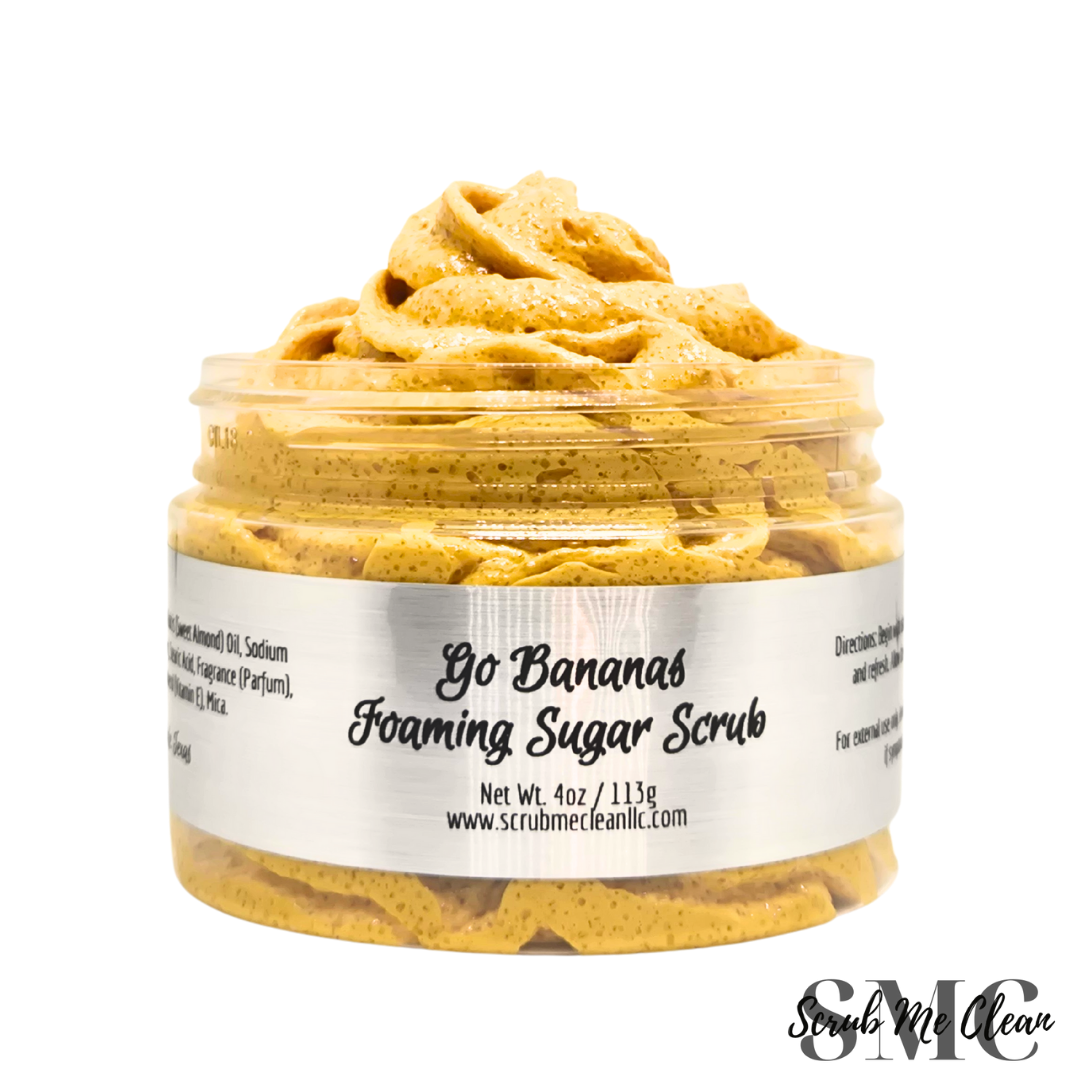 Go Bananas Foaming Sugar Scrub – Scrub Me Clean LLC